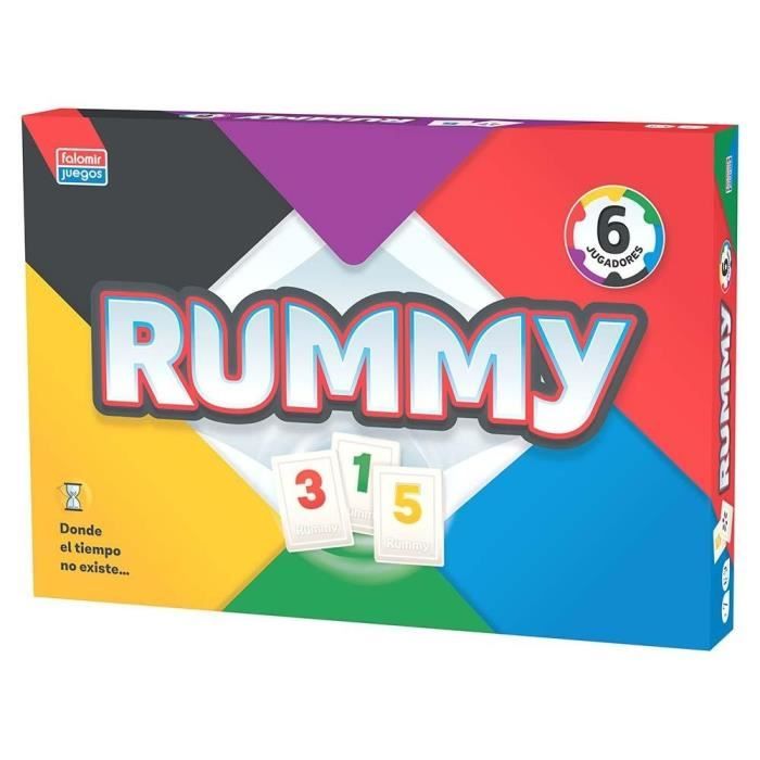 Jeu de société rummi 6 joueurs Falomir - multicolore - 18x26x3 cm ...