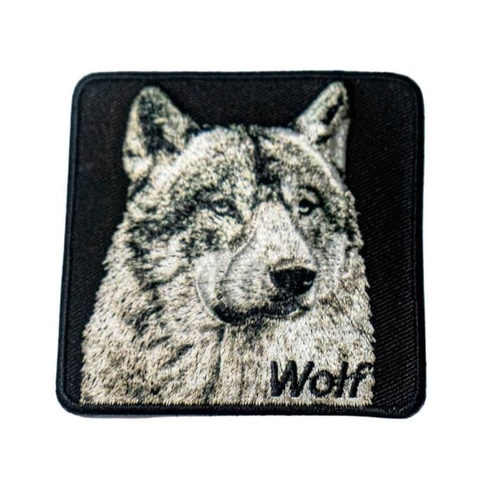 Patch Ecusson Thermocollant Sauvage Loup 6,50 x 6,50 cm - Cdiscount Beaux-Arts et Loisirs créatifs