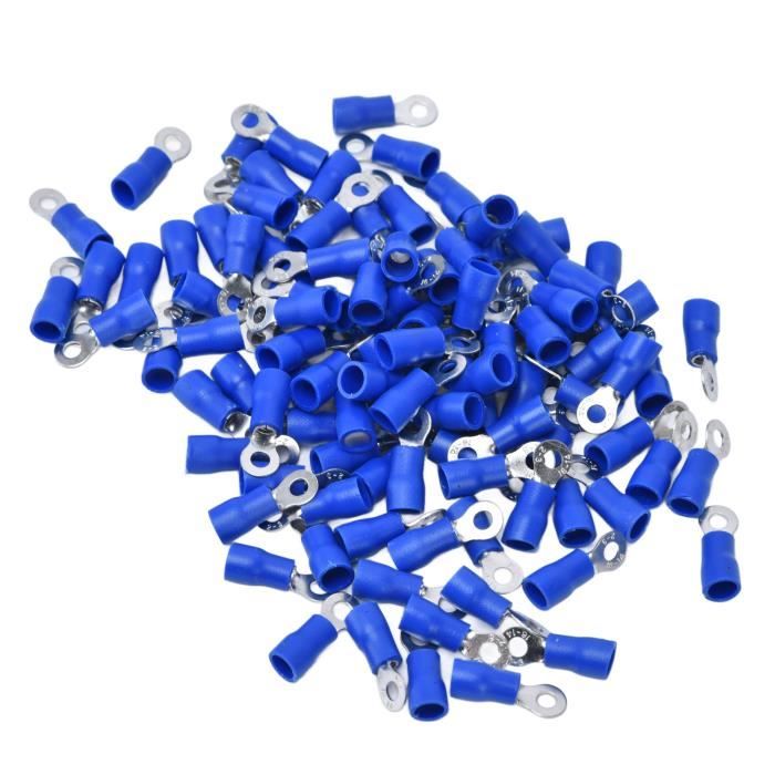 100pcs Bornes à Sertir Pré-isolées Connecteur De Fil De Type Anneau F - Cdiscount Bricolage
