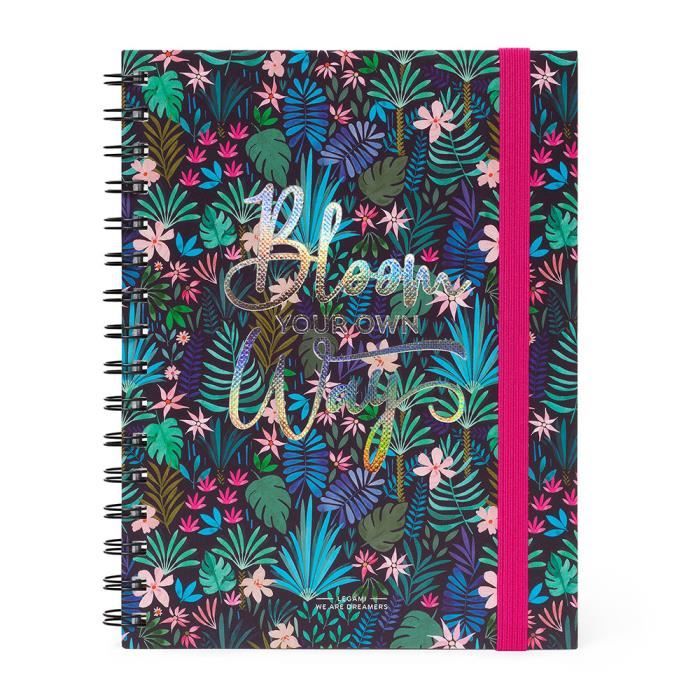 Carnet à spirale A5 LEGAMI Flora 200p ligné 100g - Cdiscount Beaux-Arts ...