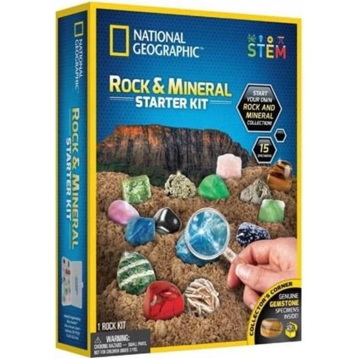 National Geographic - Kit de démarrage pour les roches et les minéraux ...