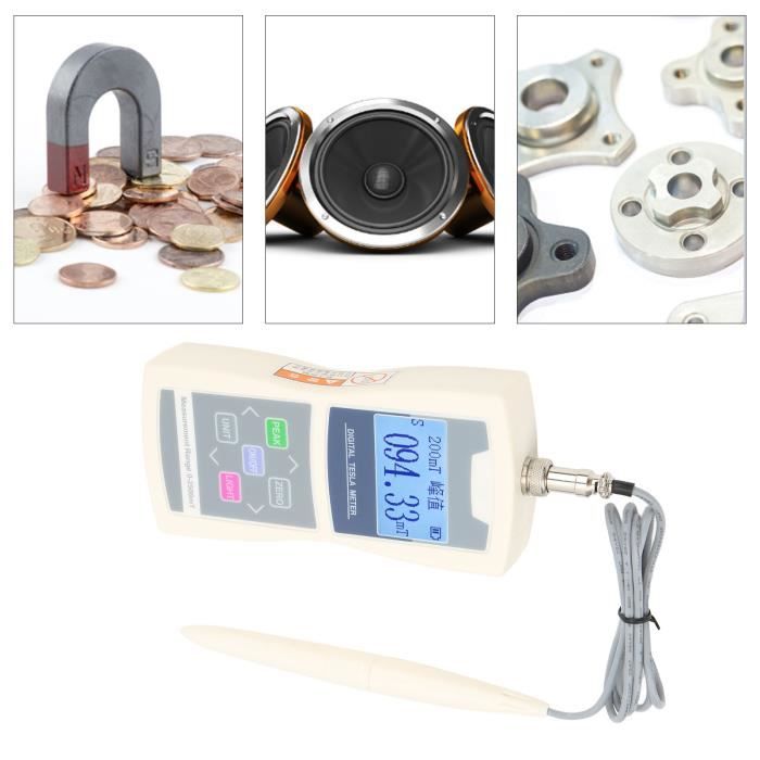 Testeur De Champ Magnétique Gaussmètre Portatif Haute Précision 02500Mt ...