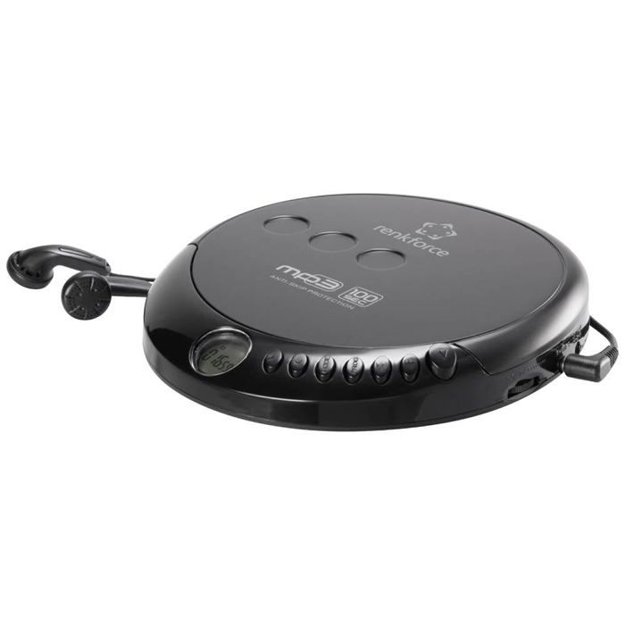 Lecteur CD portable Renkforce RF-CDP-200 CD, MP3 noir - Cdiscount TV ...