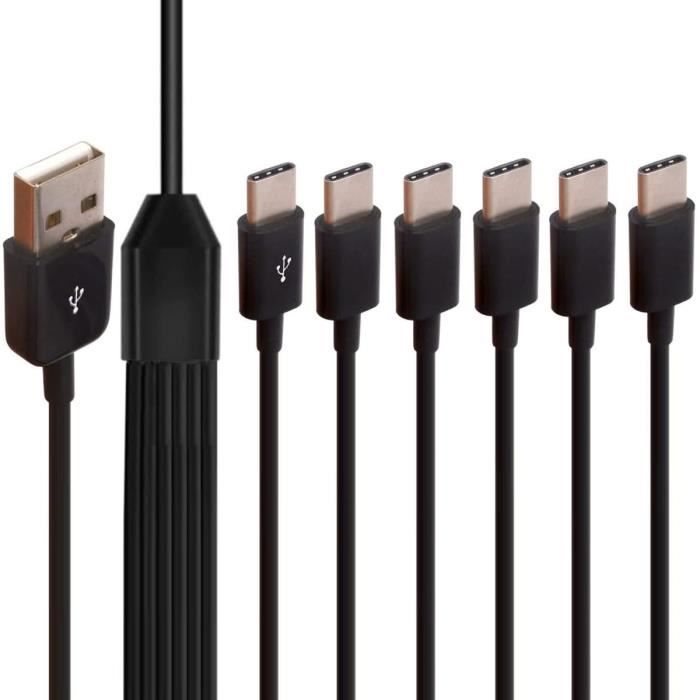 Câble Répartiteur Usb C 6 En 1 Usb 2.0 A Mâle Vers Six Usb Type C Mâle ...