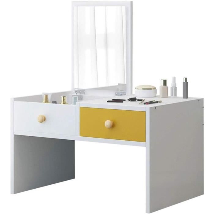 Coiffeuse Mode Mini Coiffe avec Miroir Flip et Table Basse ...