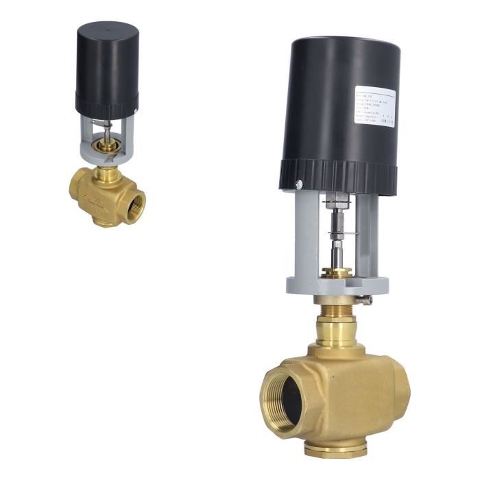 FHE Soupape de commande Vanne Motorisée lectrique Contrle de Régulation Laiton BSP 2 Voies AC ...