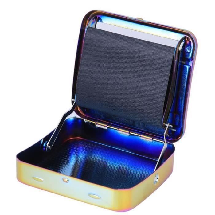 Tbest Rouleau à cigarettes Boîte à rouler les cigarettes en métal ...