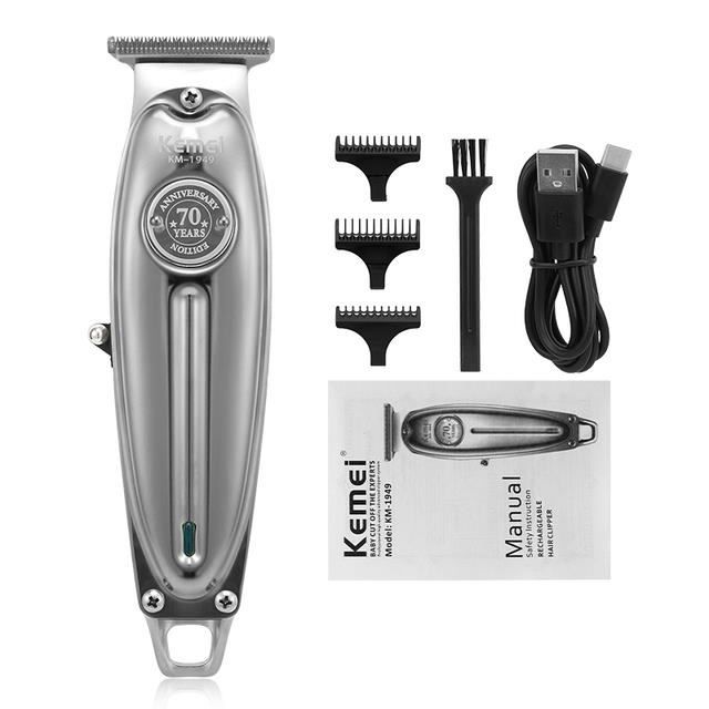 TONDEUSE CHEVEUX,Silver No Box--Tondeuse Professionnelle Entièrement En Métal Pour Hommes ...