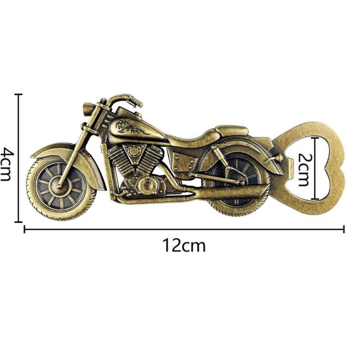 Decapsuleur Alliage de Zinc, Décapsuleur Biere Moto Rétro Bronze, Ouvre ...