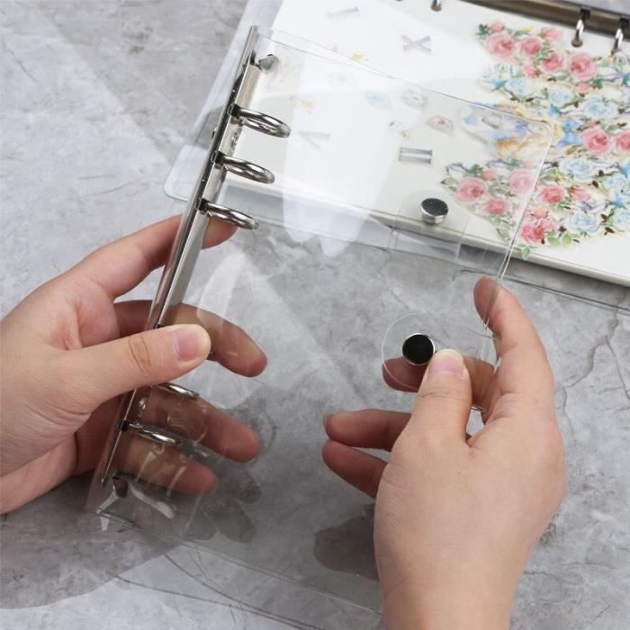A5 - blanc - spirale transparent PVC cahier couverture lâche journal ...