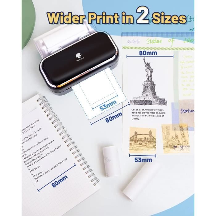 Imprimante Photo Portable - Imprimante Mobile Thermique M03, Impression ...