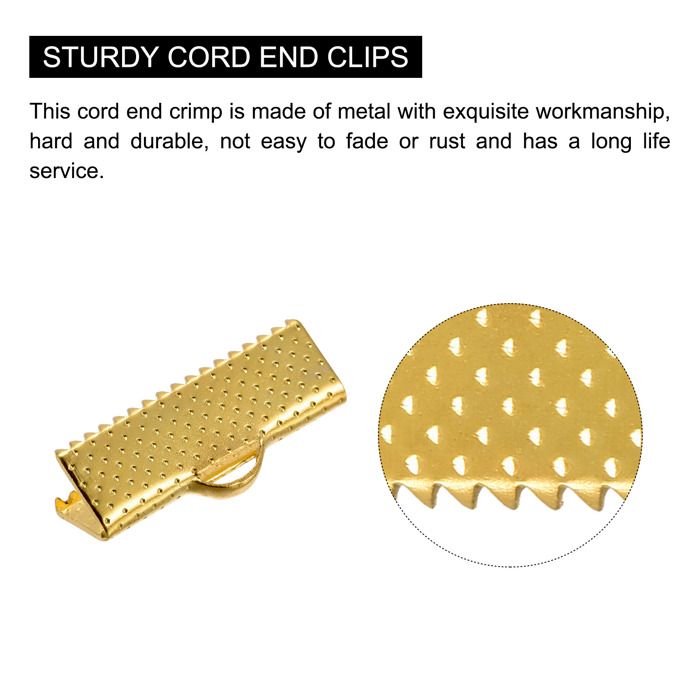 Fermeture SOURCING MAP 100Pcs Ruban Sertissage Pince Extrémités, 20mm ...