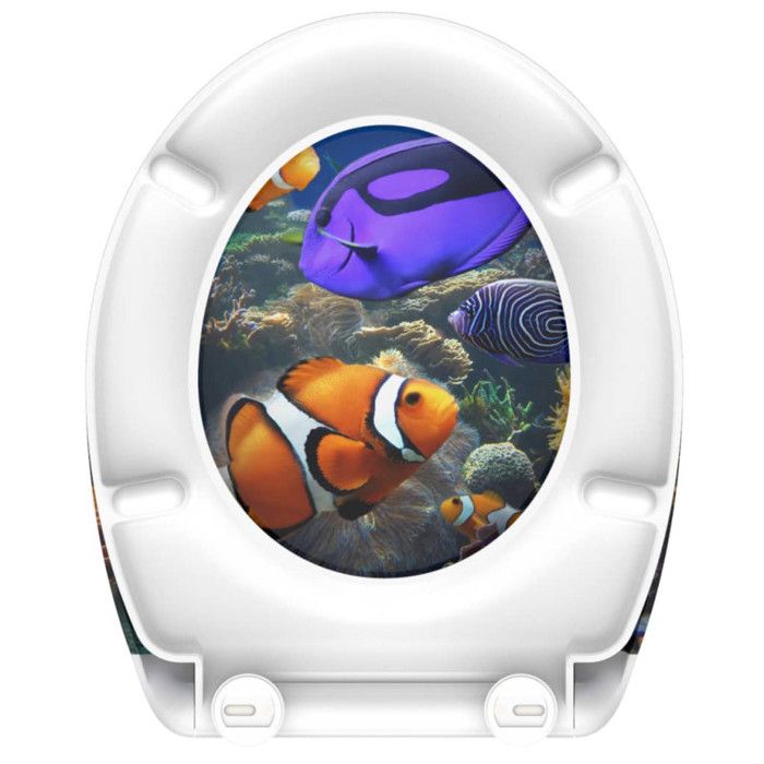 SCHÜTTE 82372 Sea Life Abattant WC en Duroplast avec système d ...