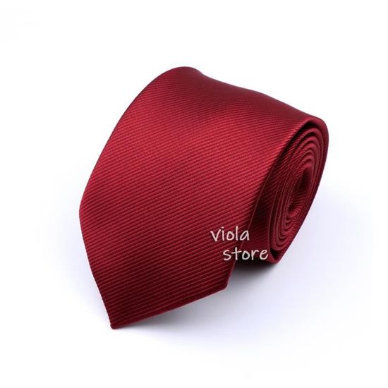 Cravate 05-8cm - Cravate en Polyester solide coloré pour hommes, 2 ...