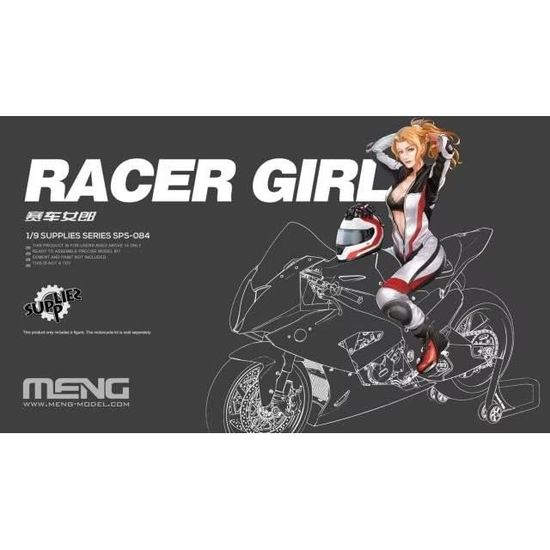 MENG MODEL MNGSPS-084 MAQUETTE 1-9 BIKER GIRL (RÉSINE) - NON PEINT ...