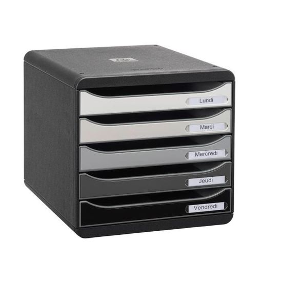 Module de classement Exacompta Big Box Plus Arlequin noir/gris 5 ...