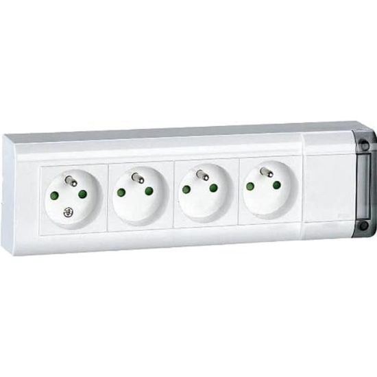 Rallonge Multiprise 16A-230V À Câbler - Fixation Au Mur - 4 Prises De ...