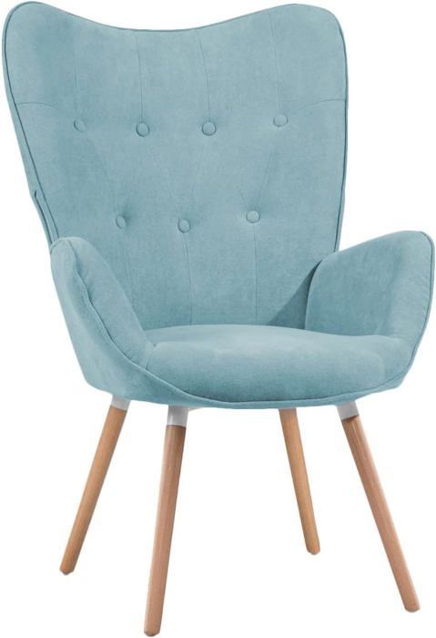 Grand Fauteuil Au Style Scandinave Avec Un Revêtement En Tissu Vert ...