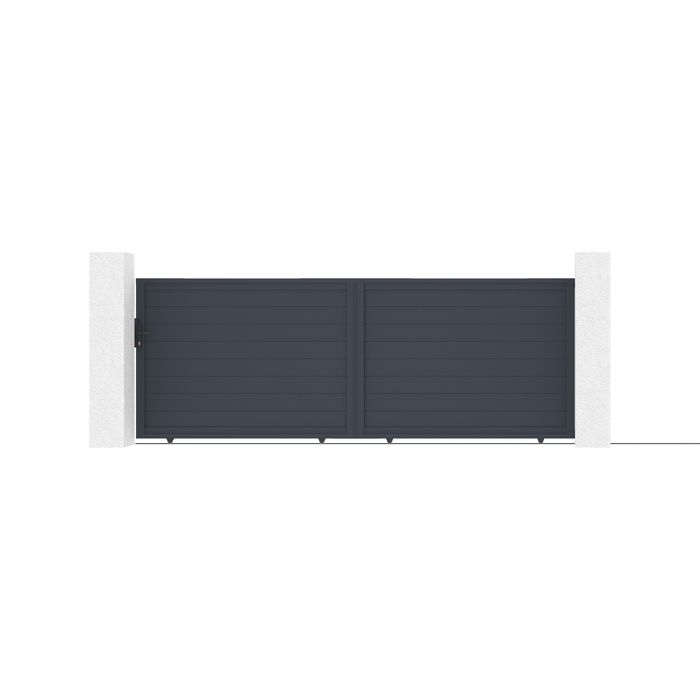 Lot portail et motorisation - Casanoov - EIGER - 4m H.147cm - Aluminum ...