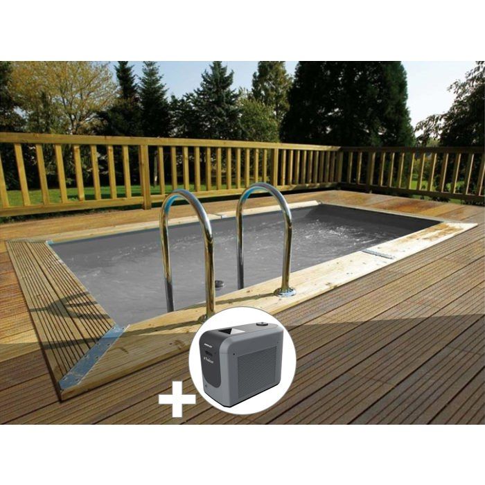 Kit piscine bois Ubbink Linéa UrbanPool 4,50 x 2,50 x 1,40 m - Liner ...