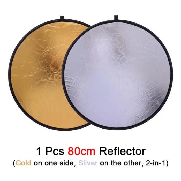 Réflecteur pliable 2 en 1 AIHONTAI - 80cm - couleur argent et or - pour ...