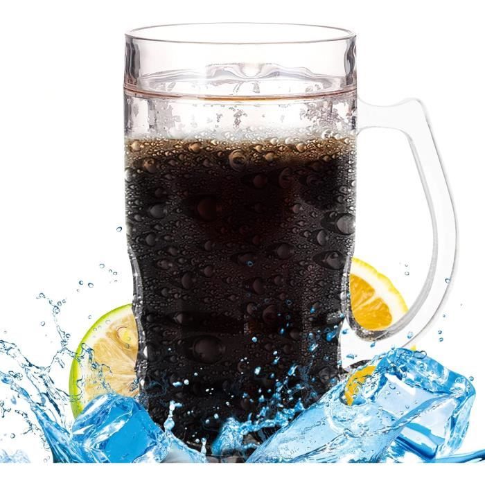 Chope À Bière Réfrigéré, Verre À Bière Double Paroi, 45Cl Chope À Bière ...