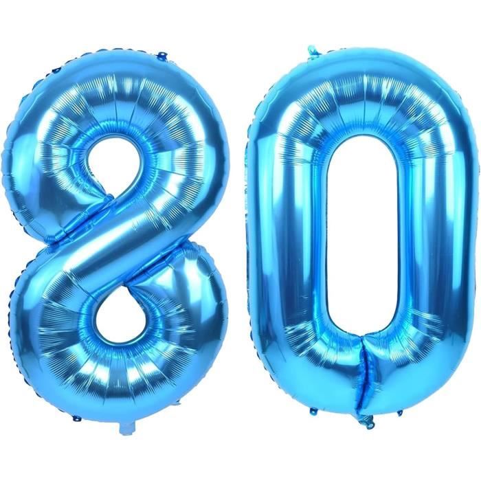 Ballon Gonflable Géant Pour Anniversaire De 80 Ans - Bleu Clair Xxl ...