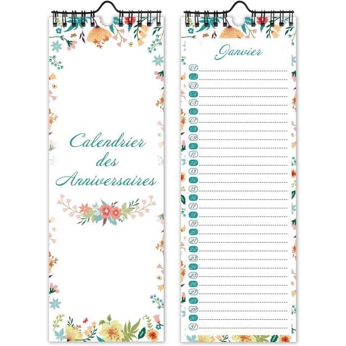 Calendrier des Anniversaires,Calendrier Perpétuel Anniversaire ...