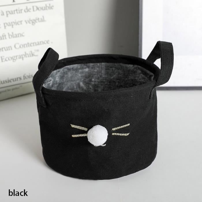 Panier à linge - Black - Coton et Chanvre - Style Scandinave - 20x15CM ...