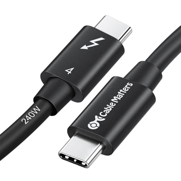 [Certifié Intel] 0,8 M Cable Thunderbolt 4-40 Gbps Avec Vidéo 8K Et ...