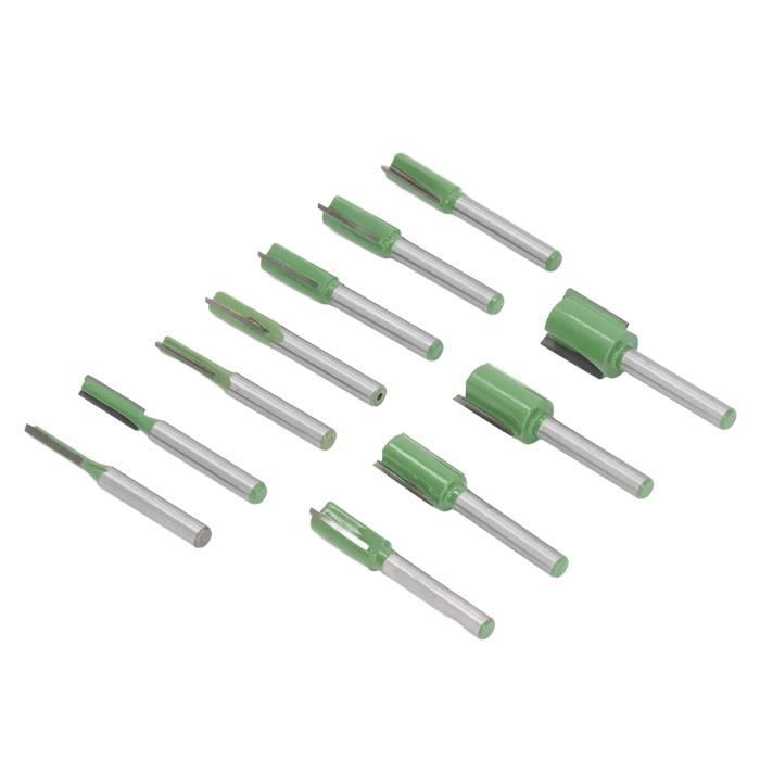 Jeu de mèches de routeur - EJ.LIFE - 11 mèches en alliage d'acier au ...