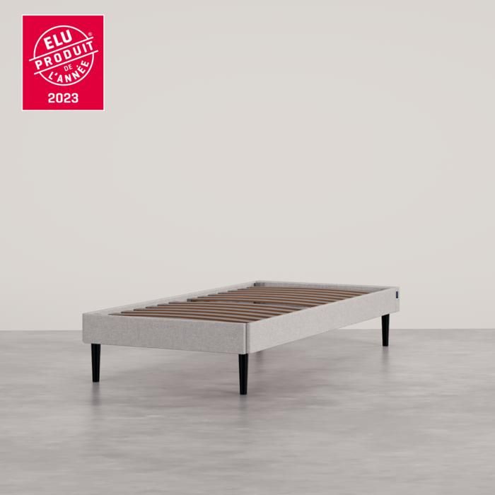 Emma | LIT SELECT 80x200 Gris Clair | Soutien Idéal | Design Epuré | Confortable et Durable ...