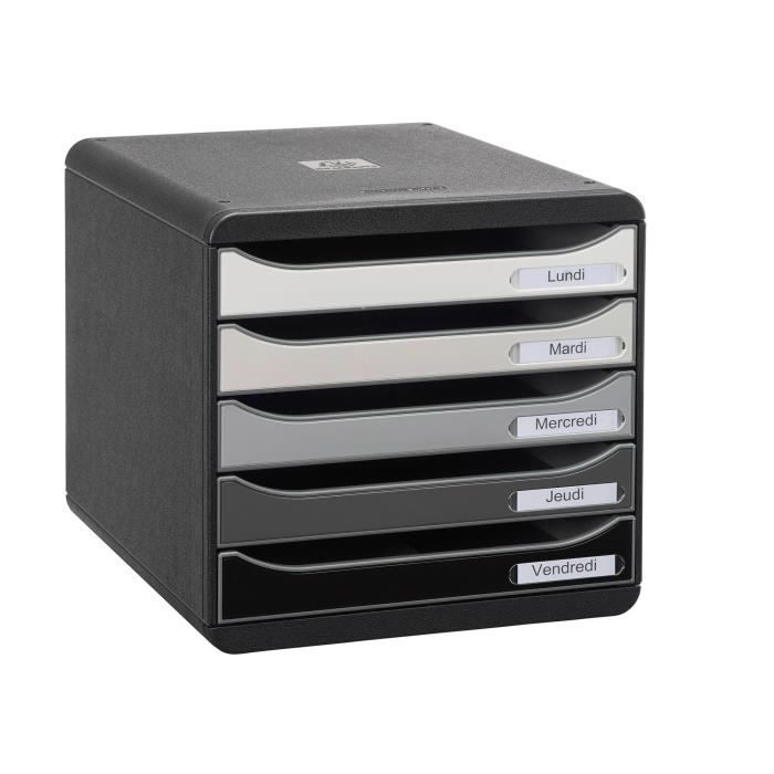Module de classement Exacompta Big Box Plus Arlequin noir/gris 5 ...