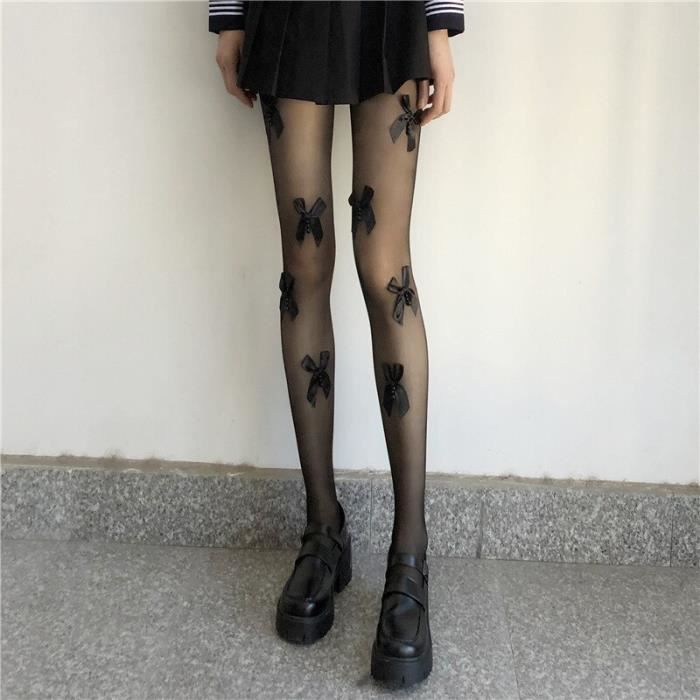 Collant,bas en dentelle pour femmes, doux, blanc, crème, noir- T-80 ...