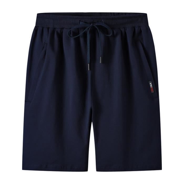 Short Homme Ete Taille Elastique Grande Taille Mode Casual Short Coton ...