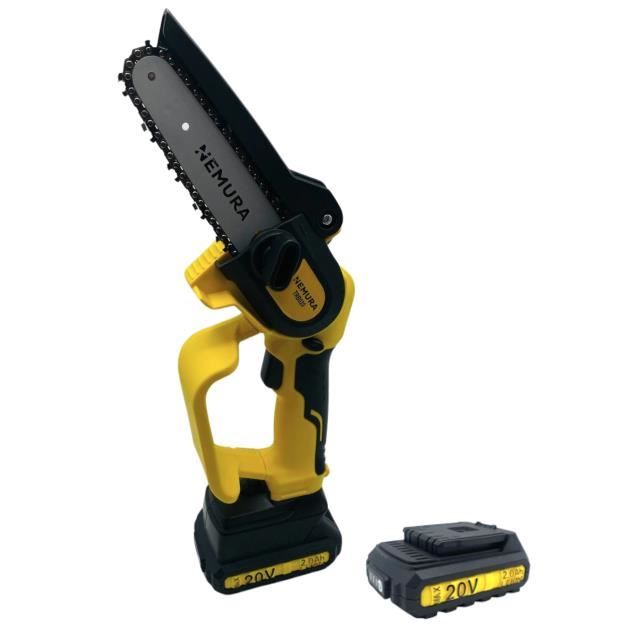 Tronçonneuse sur batterie - NEMURA - Mini Tronçonneuse 20V - Coupe de ...