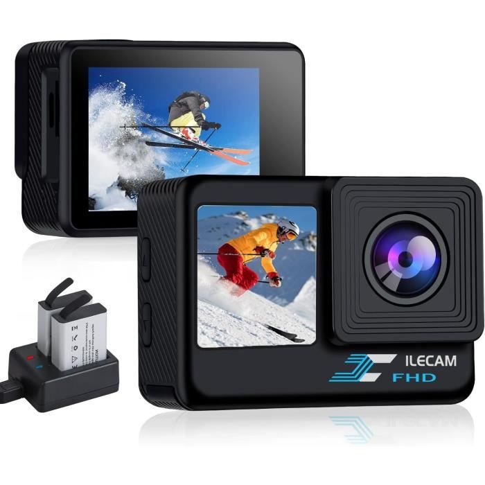 Caméra Sport 4K Wifi Double Écran 4*Zoom Étanche 131Ft Caméras Étanches ...