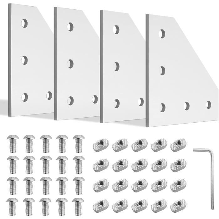 Plaque de fixation d'angle en forme de L pour profil en aluminium 3030 ...