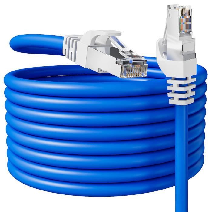 Cable Ethernet 20m, Cat 6A Cable RJ45 20m Haut Débit Fibre Cable ...