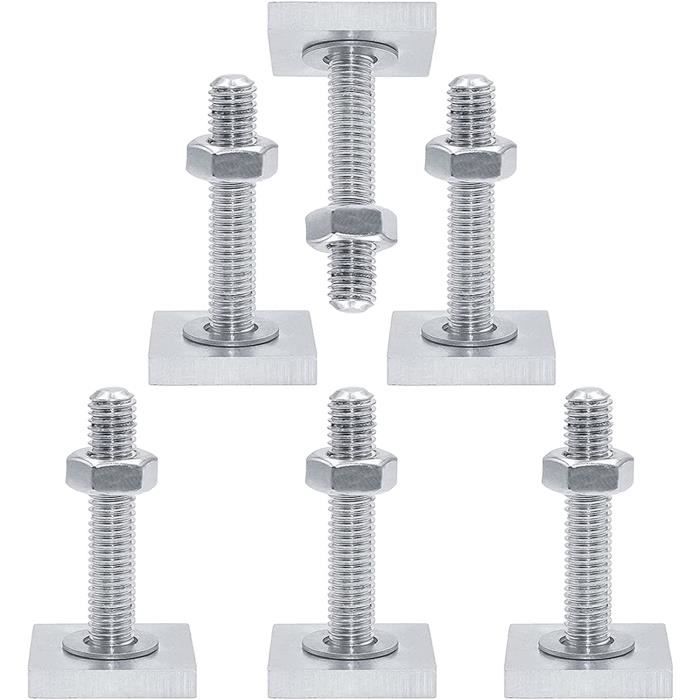 Wieam 6 pcs T-Track Adapter, T-Gleuf Imperiaal Adapter, M6 ...