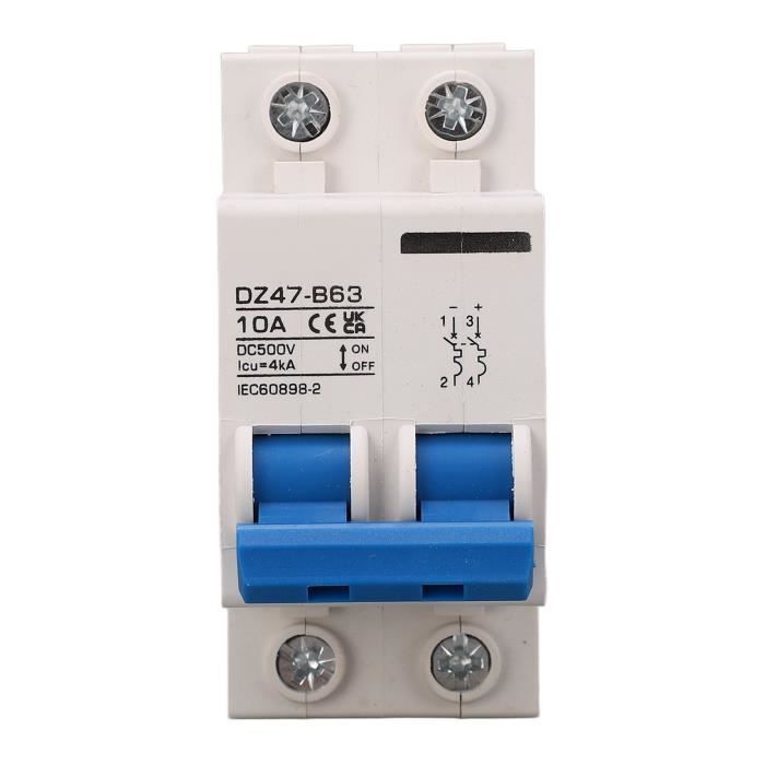 Disjoncteur CC - YOSOO - 2P - 10A - 4kA - Installation sur Rail DIN ...