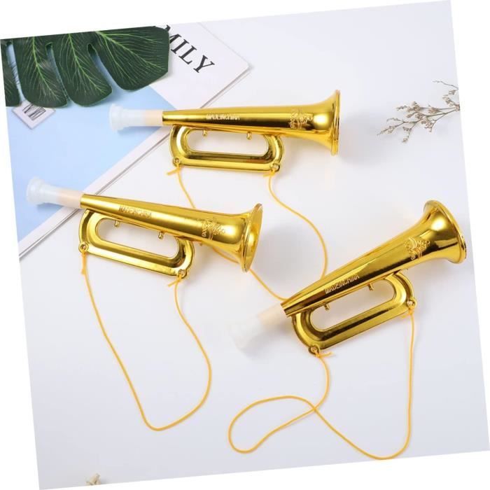 Instruments de musique - Jouet - Trompette en plastique doré - 18 ...