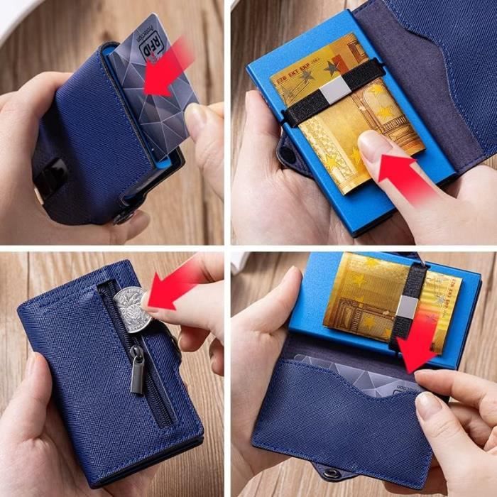 Porte-Cartes De Crédit Protection Rfid - Portefeuille Slim Pour Homme ...
