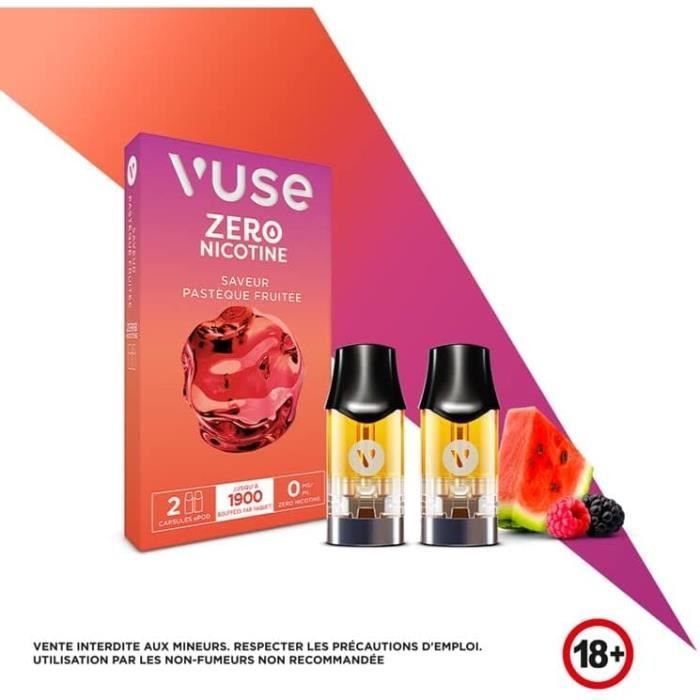 Zero Nicotine 2 Capsules e-Liquide pour ePod Recharge pour Cigarette ...