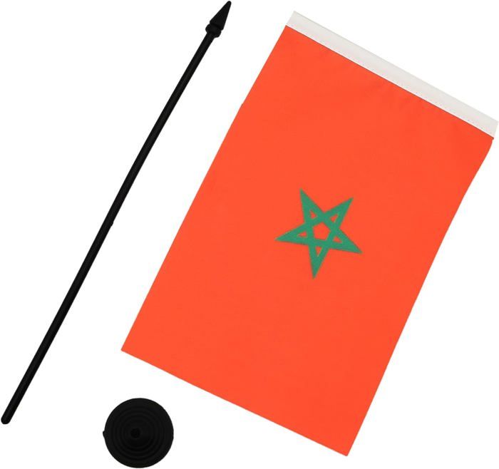 Drapeau De Table Maroc 21X14Cm - Petit Drapeaux De Bureau Marocain 14 X ...