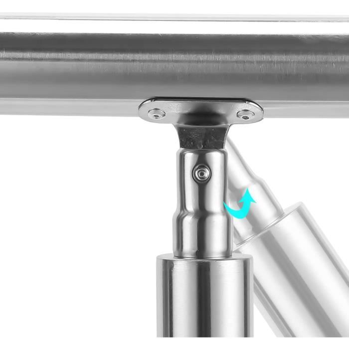 Joparri Rampe d'escalier en acier inoxydable extérieur et intérieur 160 ...