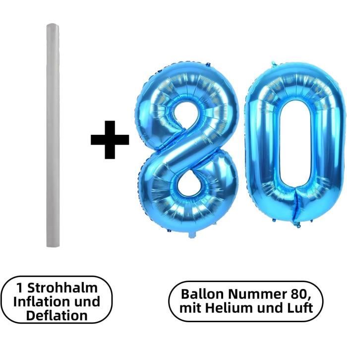 Ballon Gonflable Géant Pour Anniversaire De 80 Ans - Bleu Clair Xxl ...