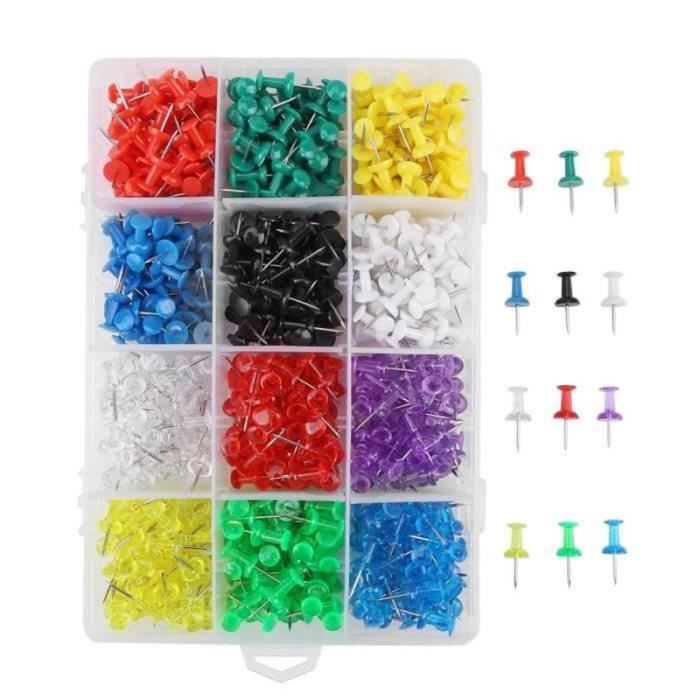 Zerodis punaises blanches 600pcs punaises en plastique multicolores ...