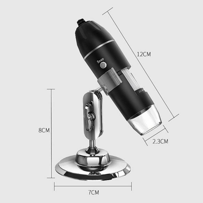 Microscope, grossissement 50-1600X, résolution 1080p, éclairage LED ...