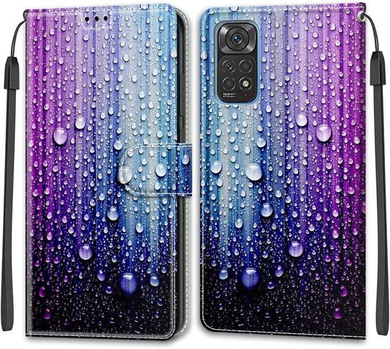 Coque Xiaomi Redmi Note 11S en Cuir Antichoc avec Support et Fentes de ...